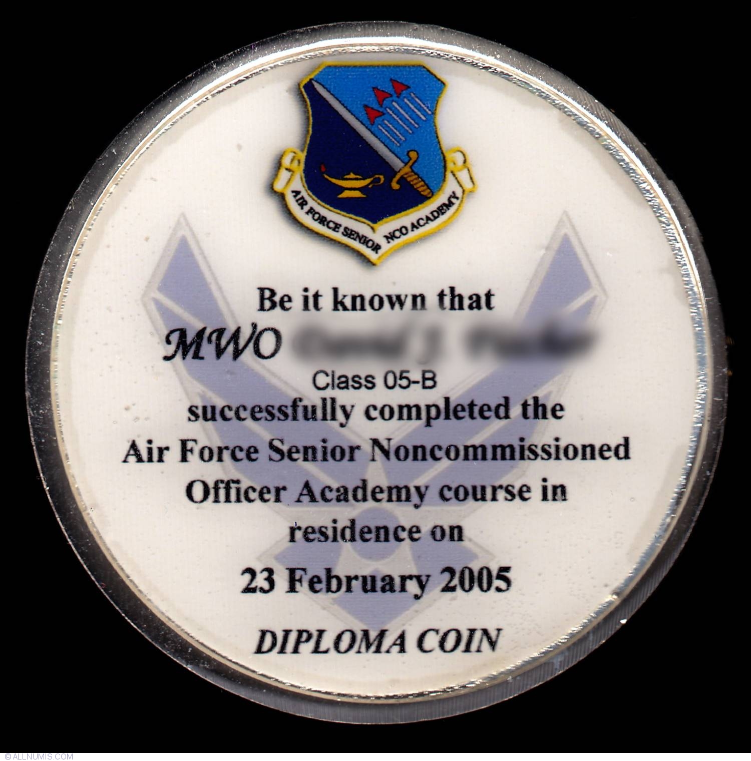 US Air Force Senior NCO Academy diploma coins, US military medal-Air ... US Air Force Senior NCO Academy diploma coins, US military medal-Air ...