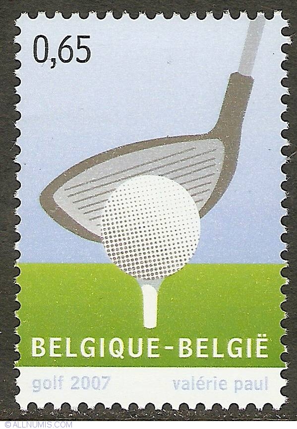 0 65 Euro 2007 Golf Sport Generic Belgium Stamp 20909 0 65 Euro 2007 Golf Sport Generic Belgium Stamp 20909